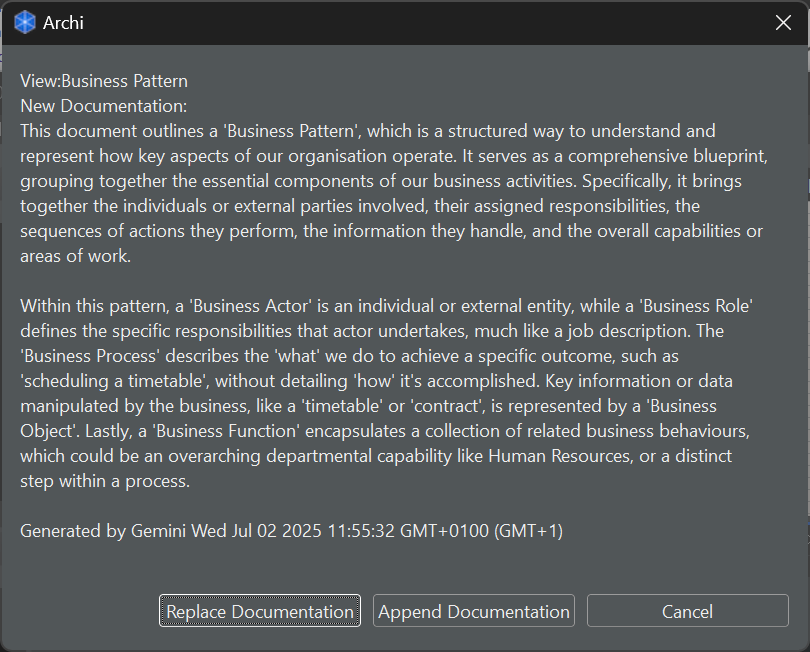 AI support for Archi Models using Gemini and jArchi – General Geekery